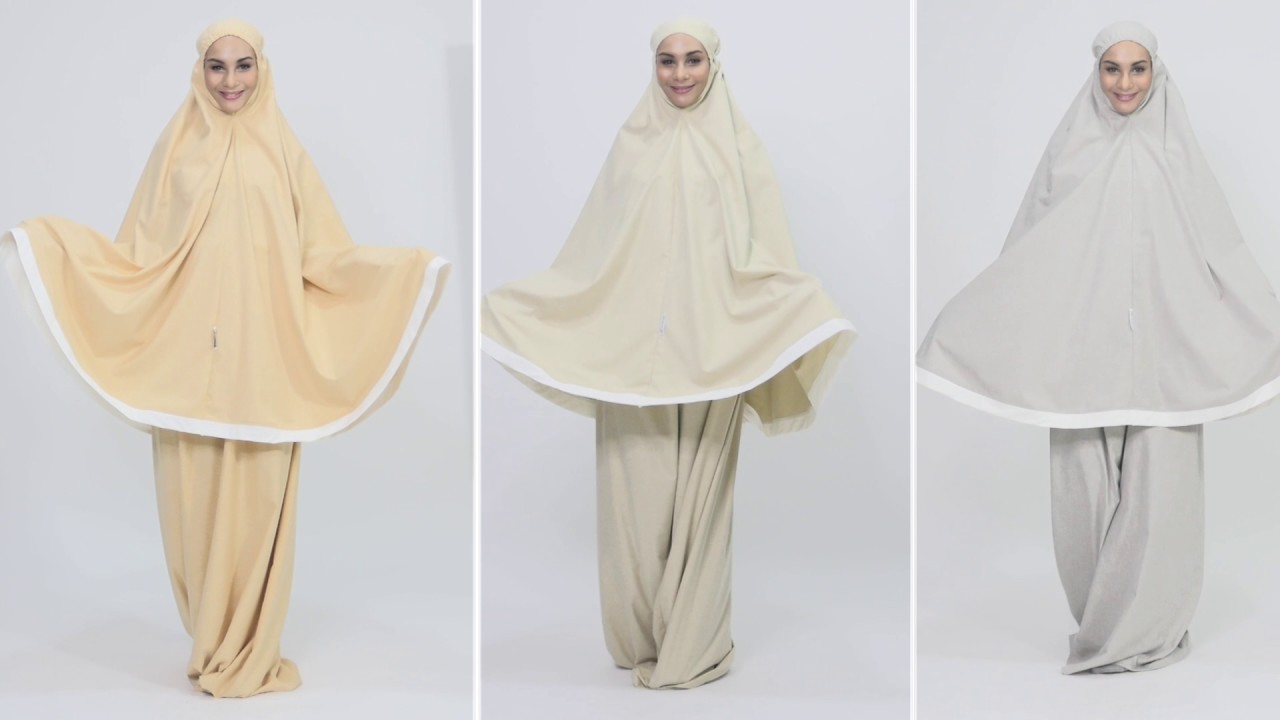 Telekung Cotton Pastel Premium - Telekung Aasiyah by The Zaahara ...