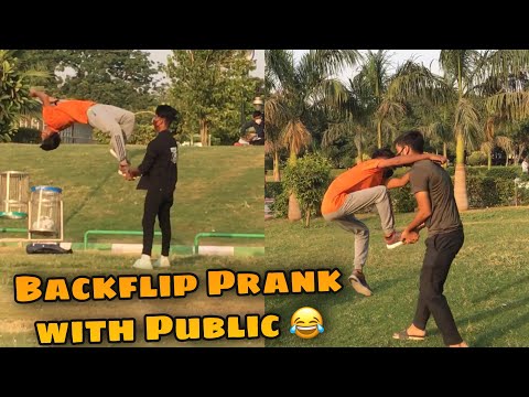 BackFlip prank with public 🤣