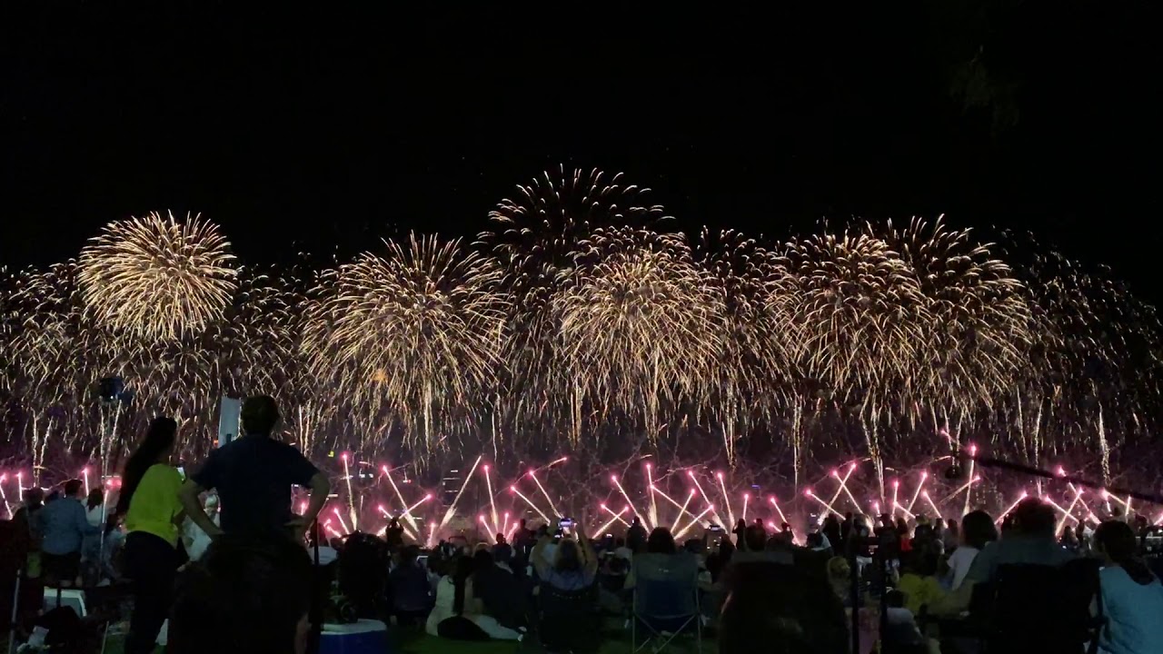 Finale of Australia Day Skyworks in Perth, Western Australia on 26 ...
