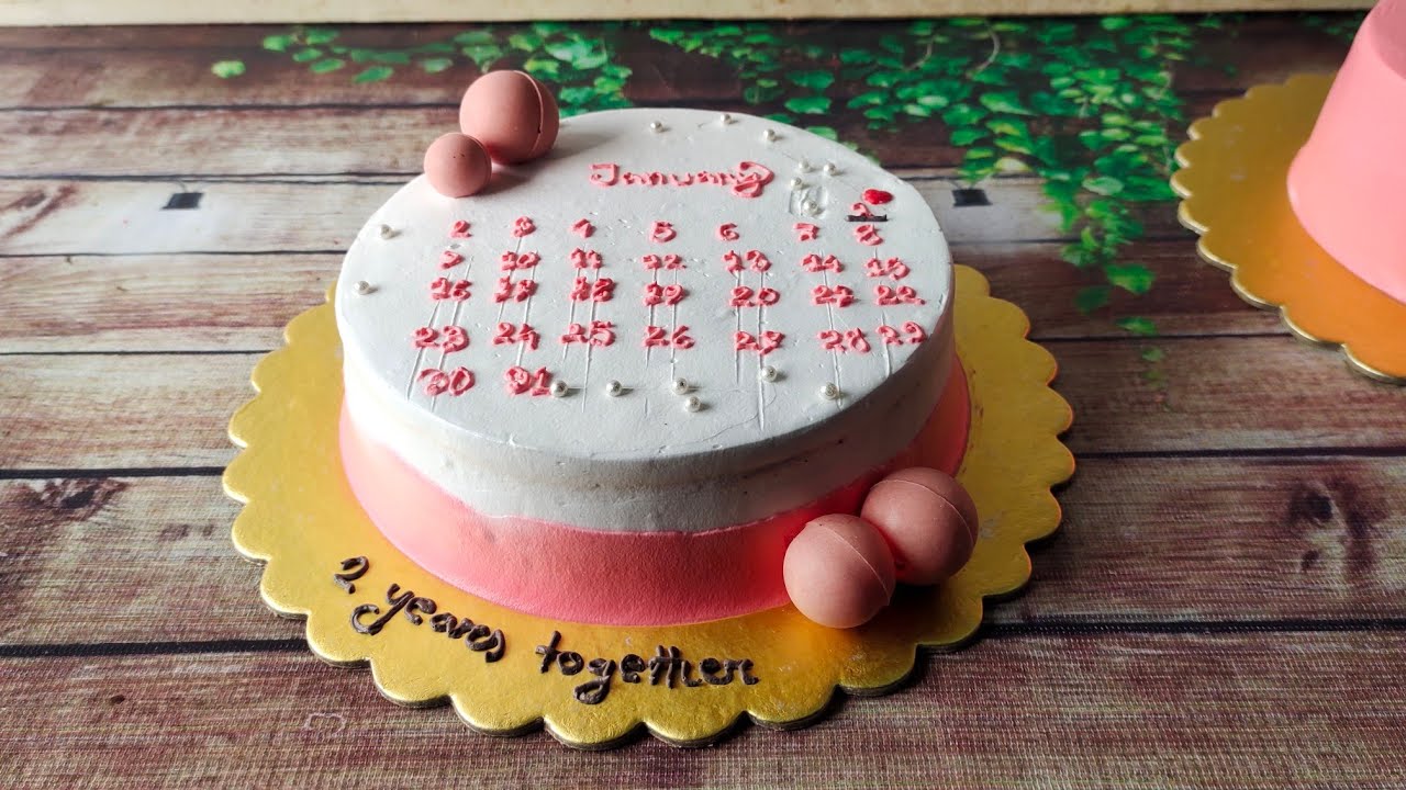 Calendar theme cake decoration tutorial | Chocolate cake | calendar ...