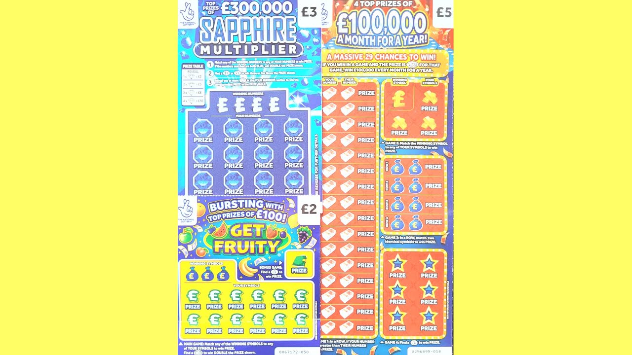 £10 MIX OF LOTTO SCRATCH CARDS 6 - National Lottery Scratchers # ...