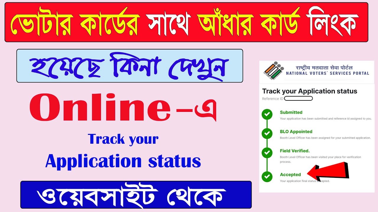 How to check Aadhaar card linked with voter card status online with ...