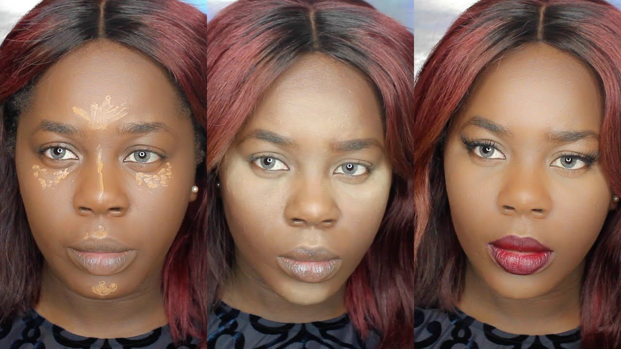 How to Contour, Highlight, and Color Correct Tutorial for Dark Skin ...