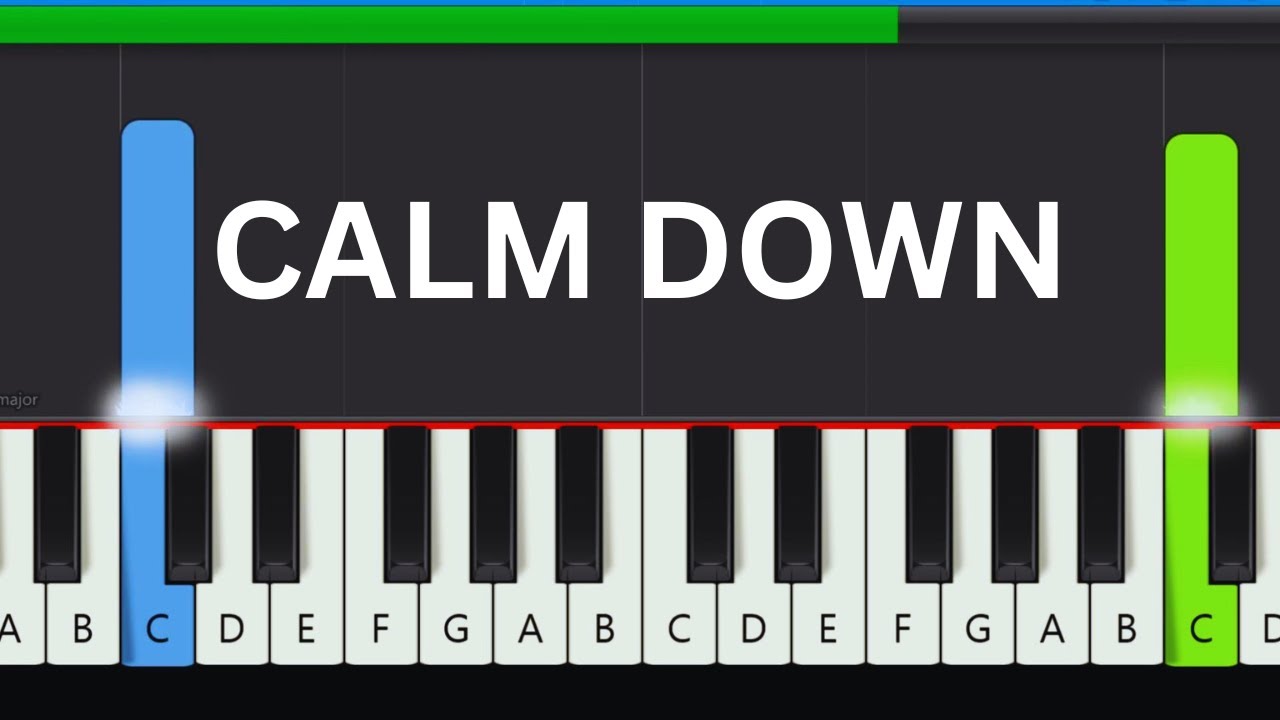Rema, Selena Gomez - Calm Down (Slow Piano Tutorial Made Easier) - YouTube