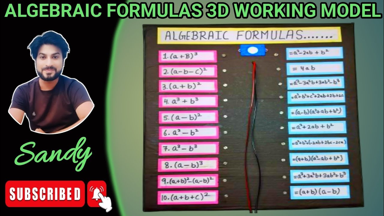How to Make Algebraic Expressions Model | LED Light Maths Project Idea ...