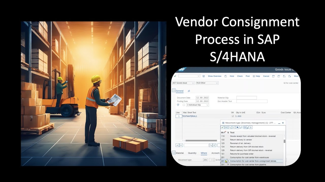 Vendor Consignment - Customizing and Process in SAP S/4HANA - YouTube
