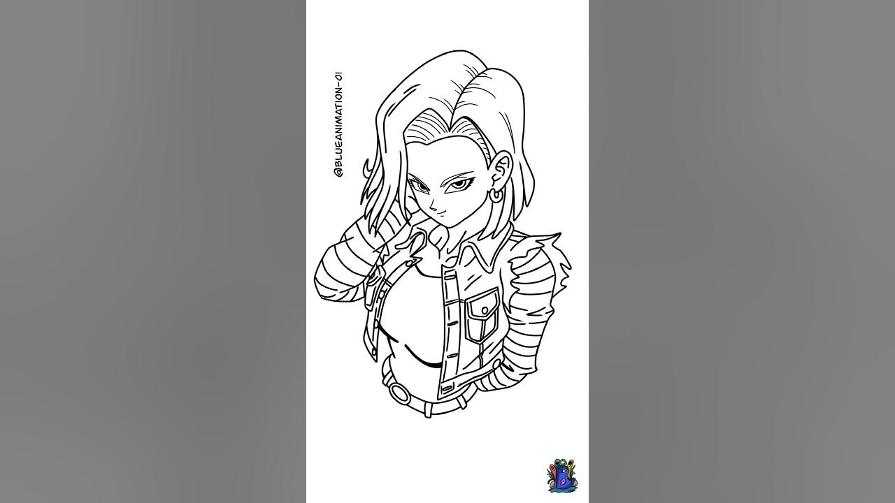 How to Draw Android 18 | Dragon Ball Z Art Tutorial with Apple Pencil 🎨 ...