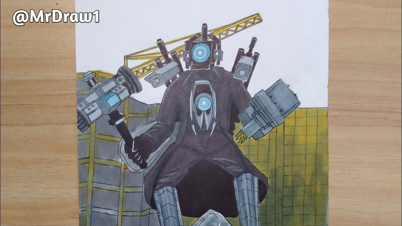 Drawing Titan Cameraman #skibiditoilet #cameraman - YouTube