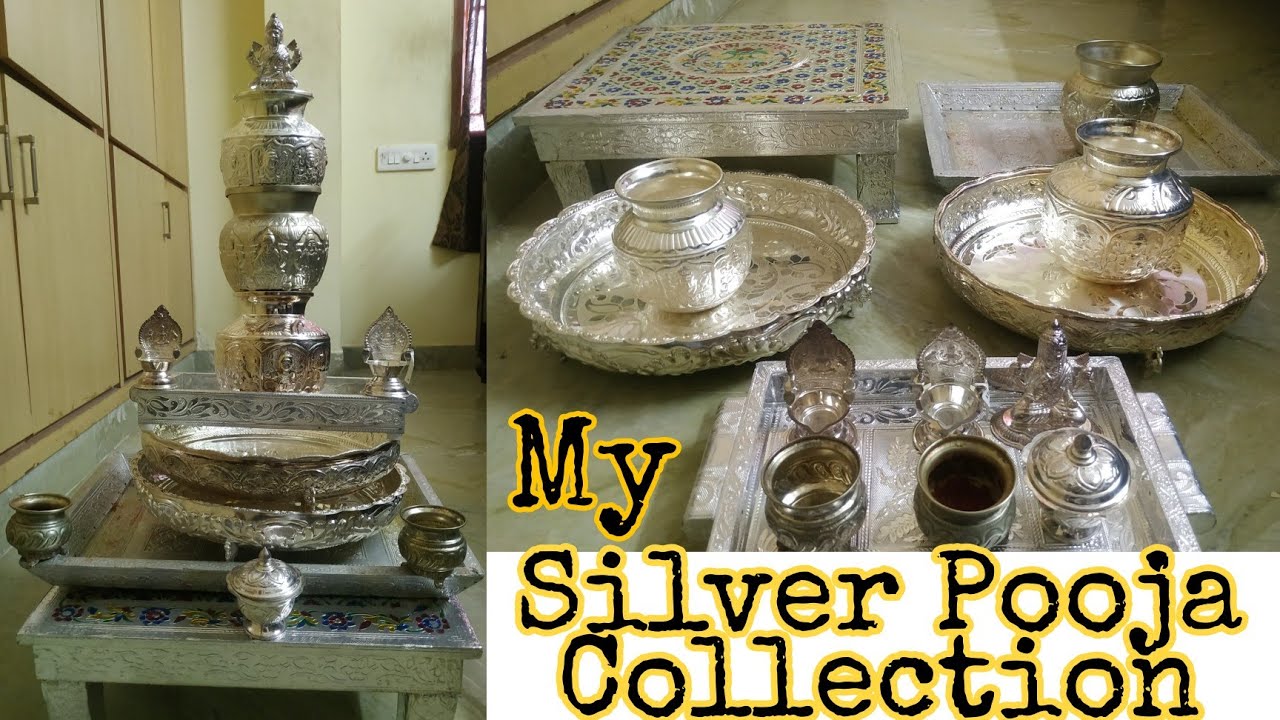 Silver Pooja Collection || వెండి పూజ సామాగ్రి with weight || Silver ...
