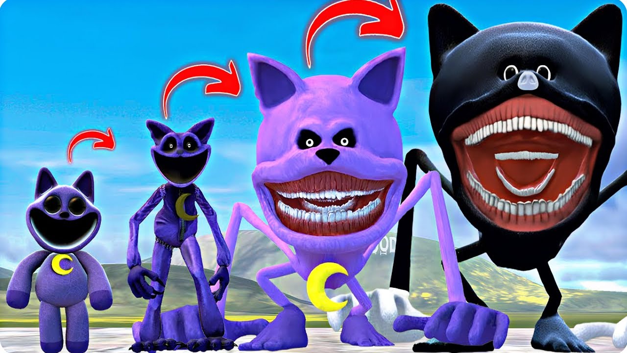 ALL EVOLUTION OF NEW CATNAP CARTOON CAT TAPES In Garry's Mod! - YouTube