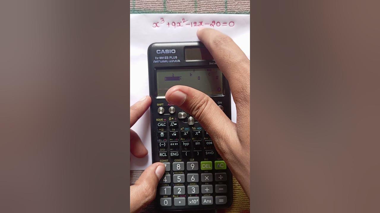 Solve cubic equations using Casio fx 991 es plus #maths #equations #shorts #casio - YouTube