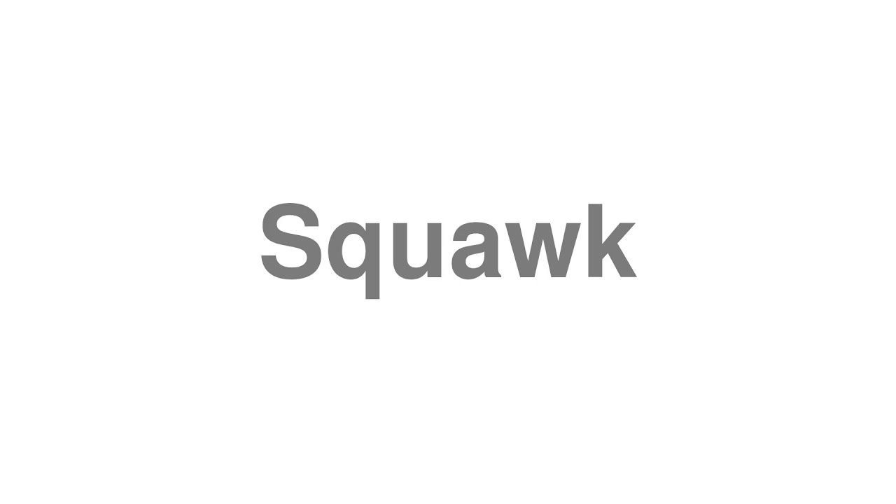How to Pronounce "Squawk" - YouTube