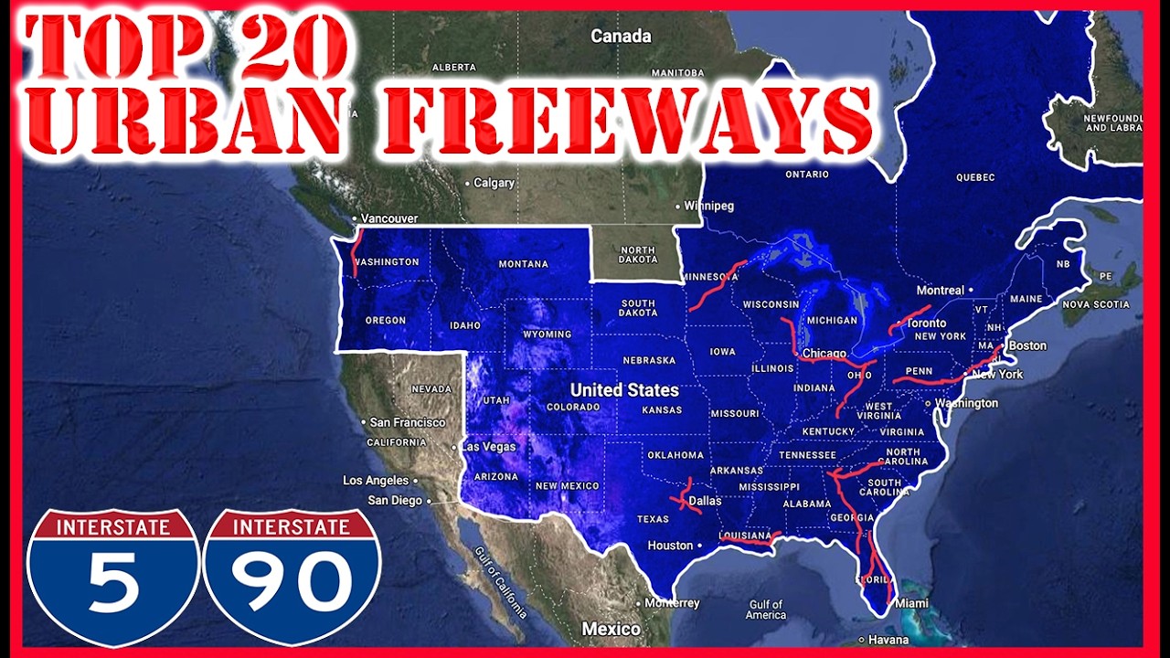 Top 20 Urban Freeways in North America | 2025 Edition - YouTube