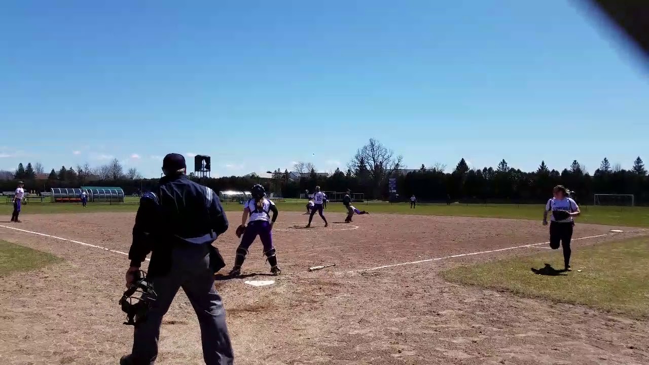 Softball Sweeps Stonehill (4/21/18) - YouTube