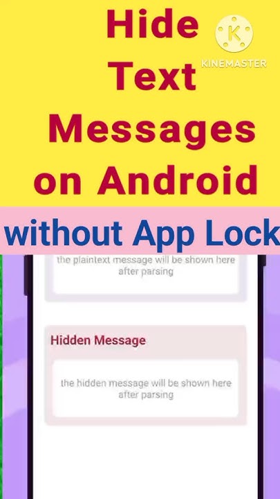 how to hide text messages on Android phone | how to hide sms on Android | lock sms on Android ...