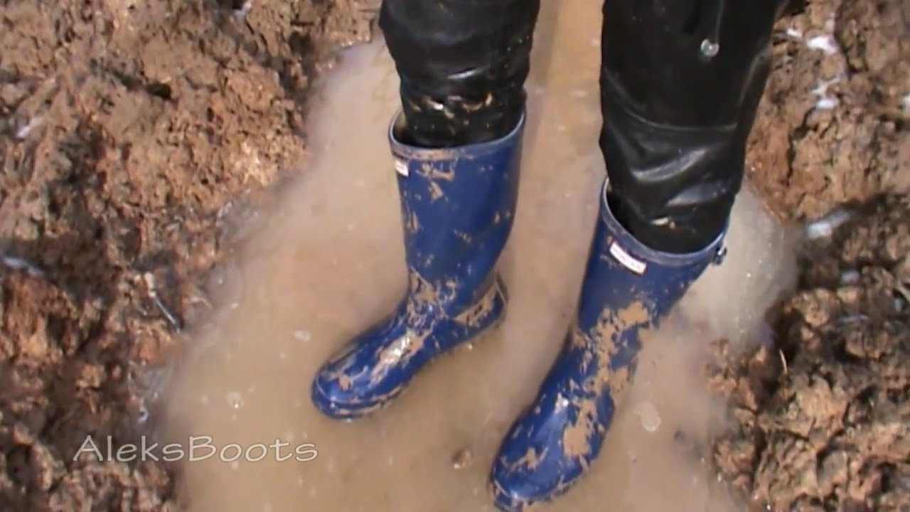 Blue rubber boots Hunter in mud .Part-3 (22/03/14) - YouTube