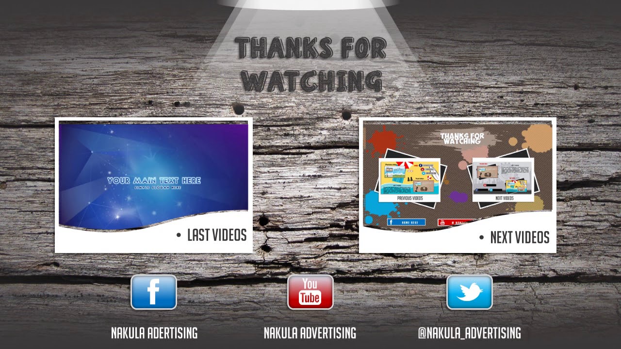 Free Download Template Youtube Outro Powerpoint #9 - YouTube