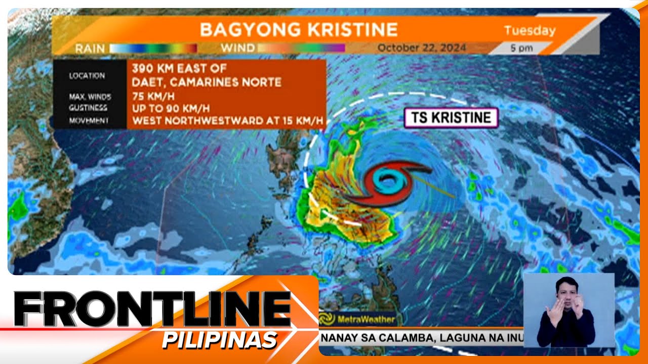 Tropical Storm Kristine, lumakas habang lumalapit sa Luzon | Frontline ...