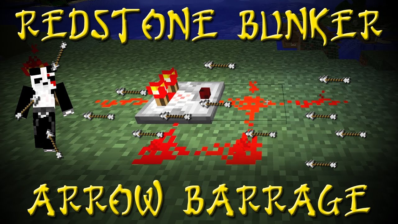 Minecraft - Entrance Arrow Barrage Trap - Redstone Bunker #11 - YouTube