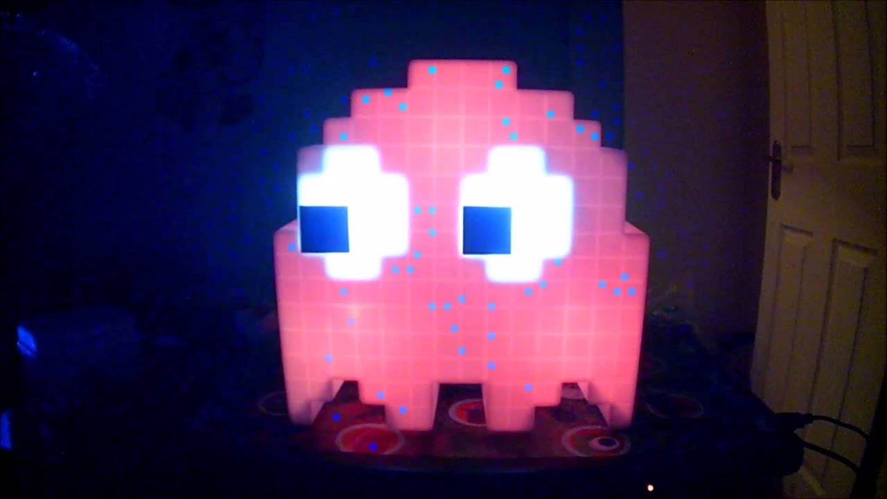 my new pacman ghost lamp and new intro - YouTube