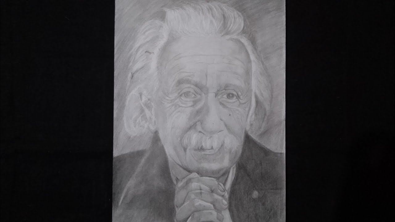 How I Draw Albert Einstein - YouTube