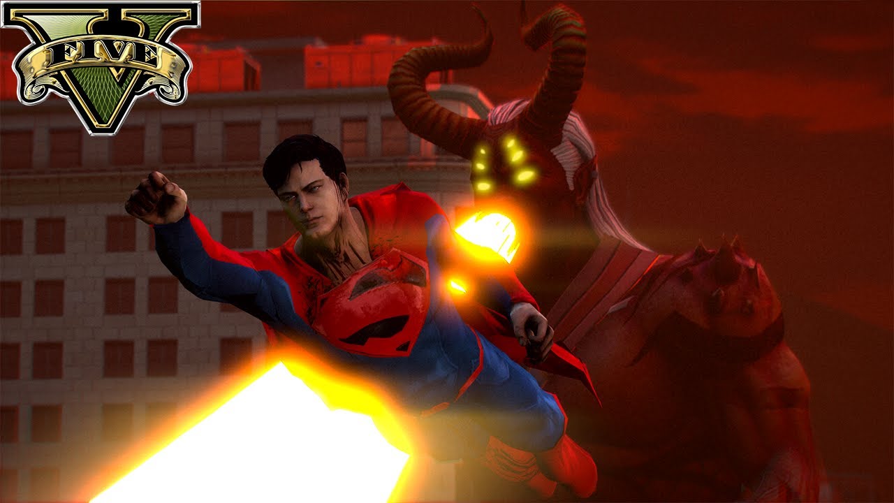 GTA 5 - Superman (Jon Kent) vs. Trigon | DCeased Battle - YouTube