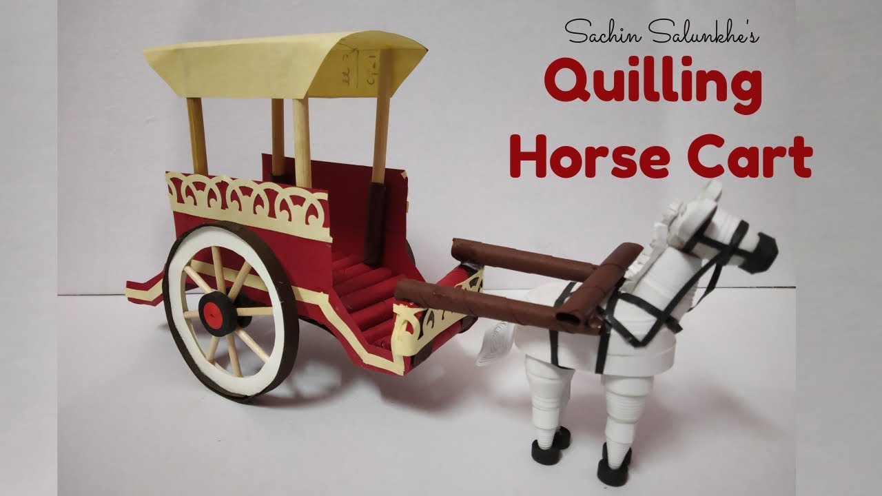 Quilling Horse cart/ Paper Quilling Chariot/Quilling Miniature Horse ...