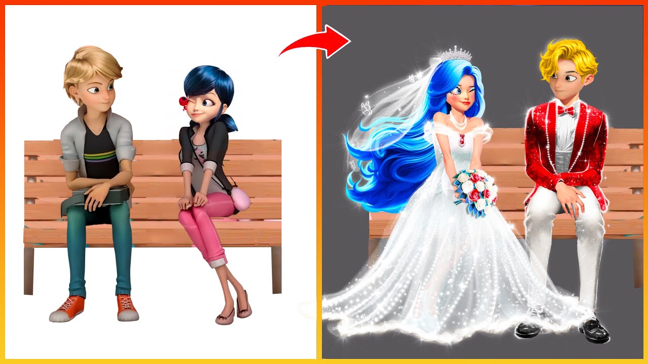 Miraculous : Ladybug & Catnoir Get Married - GLOW UP Bride & Groom ...