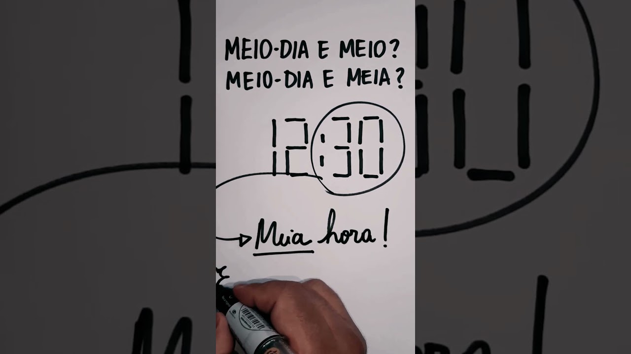 Meio-dia e MEIO ou Meio-dia e MEIA? #concurso #enem #fuvest #gramatica ...