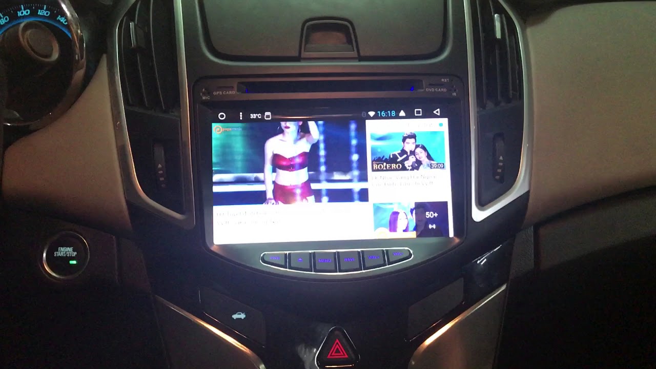 Màn hình DVD xe Chevrolet Cruze 2018 số tự động - YouTube