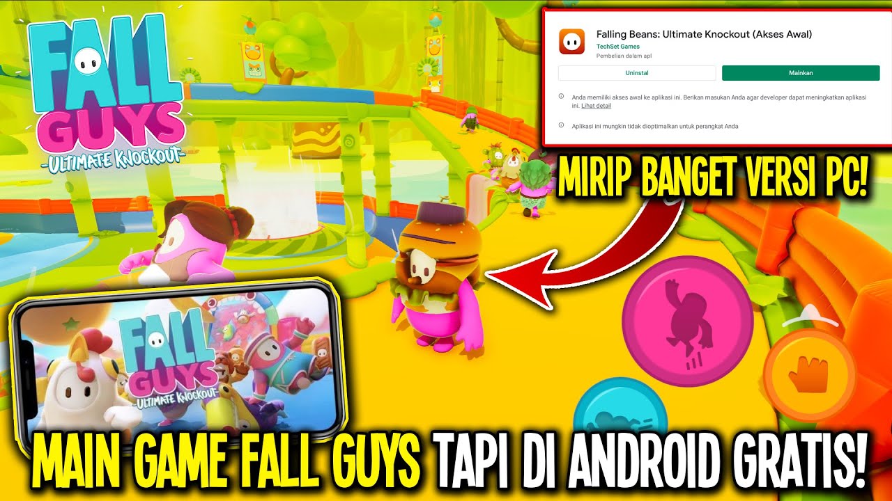 Main FALL GUYS di Android GRATIS? Review Game FALLING BEANS yang 100% ...