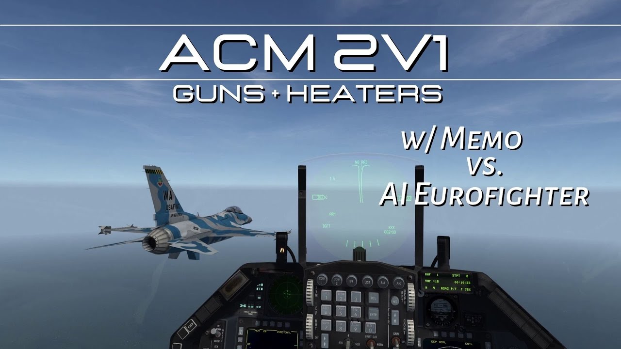ACM 2v1 Guns & Heaters - with Memo vs. AI Eurofighter - YouTube