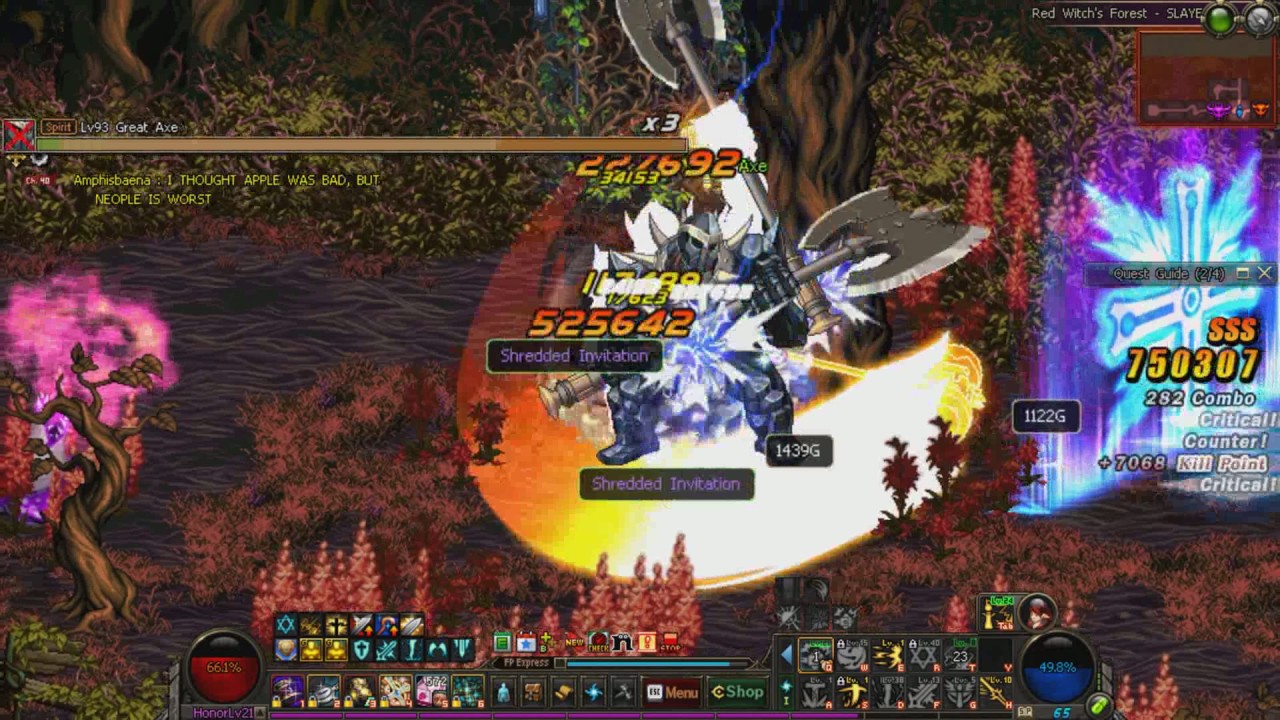 DFO global red witch forest slayer with battle crusader attempt 2 - YouTube