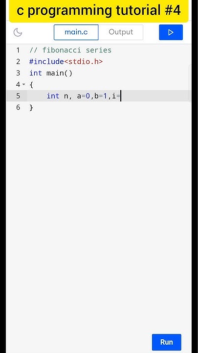 fibonacci series in c programming | #shorts #shortfeed #coding - YouTube