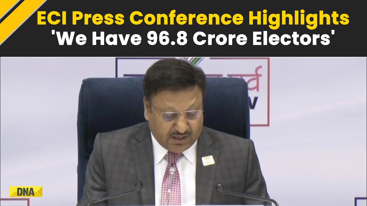 ECI Press Conference: 96.8 Crore Voters Are Set To Vote, Says CEC Rajiv ...