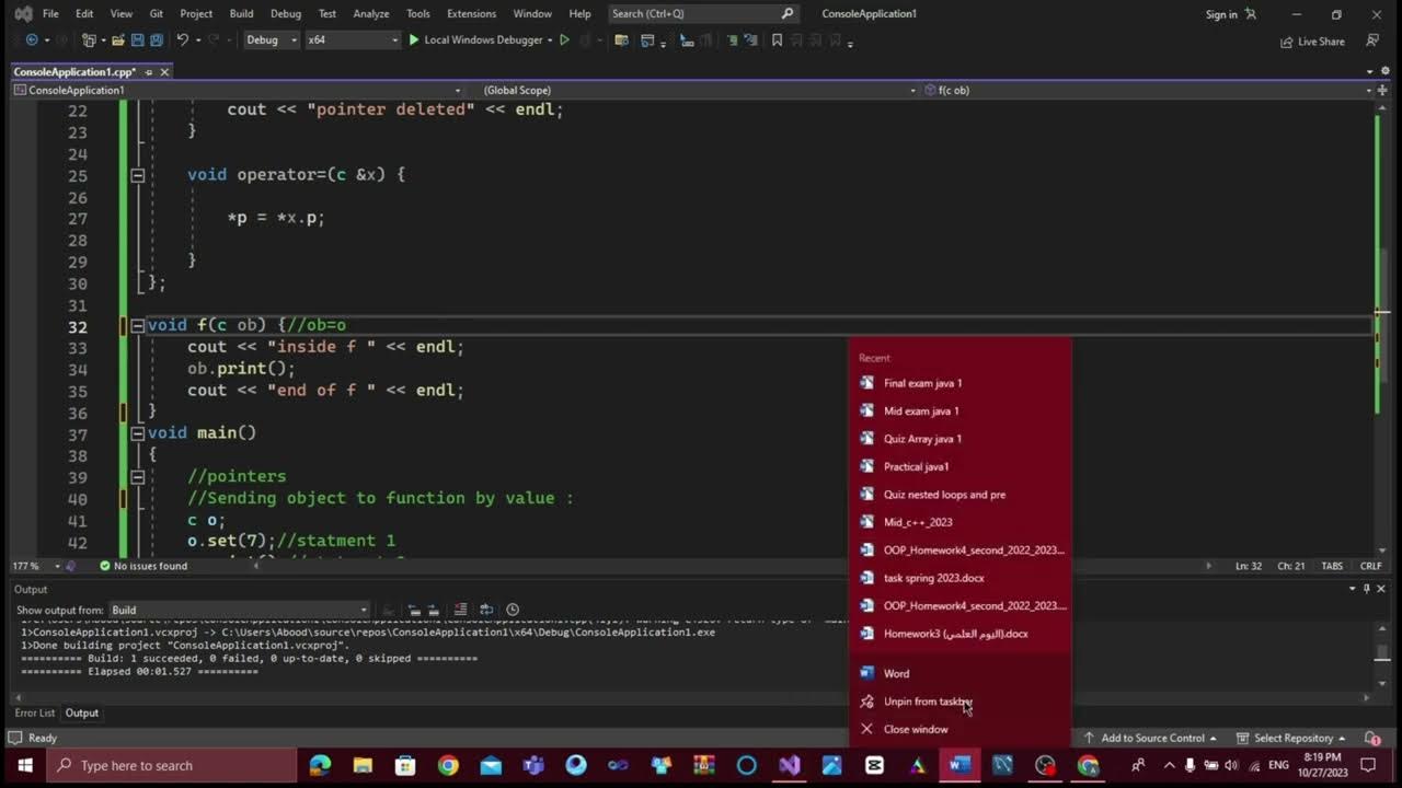 C++ : pointers(sending object to function by value) - YouTube