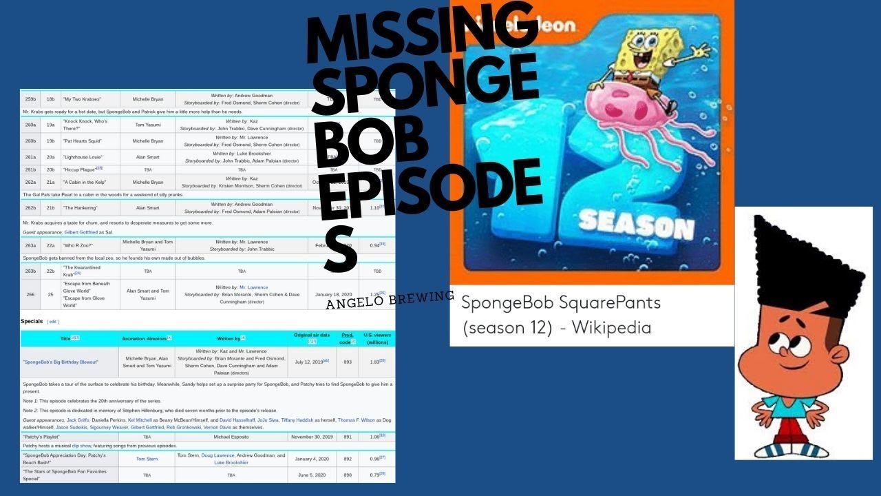 SpongeBob SquarePants (season 12) - Wikipedia missing episodes SEASON ...