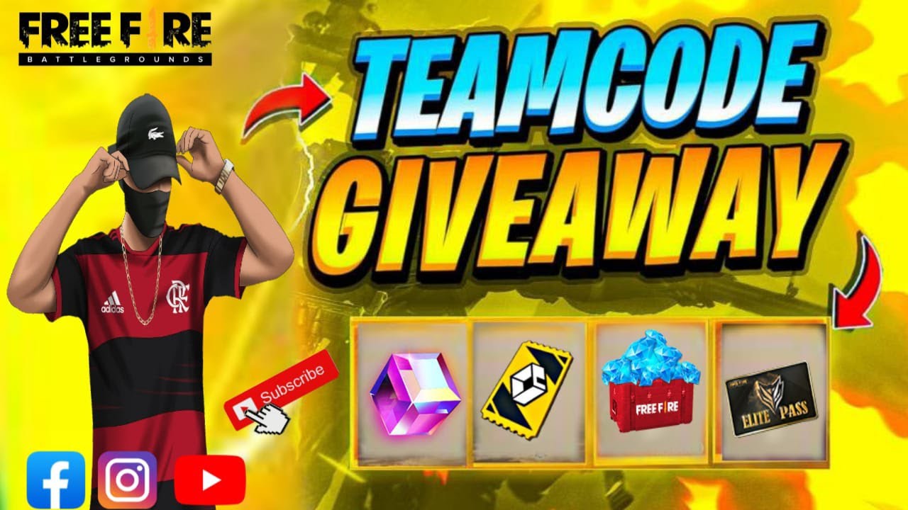TEAM CODE GIVEAWAY || REDEEM CODE GIVEAWAY || @GyanGaming FREE FIRE ...