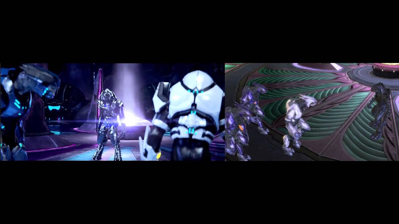 Halo 2 Anniversary Cutscenes Side by Side - Part 3 of 4 - YouTube