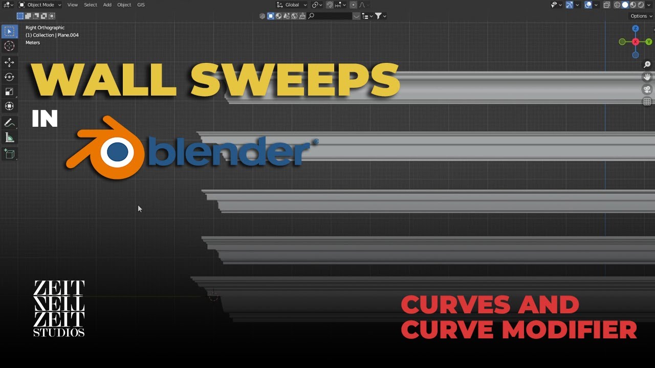 Blender Tips - How to use curves for creating wall sweeps - Beginner ...