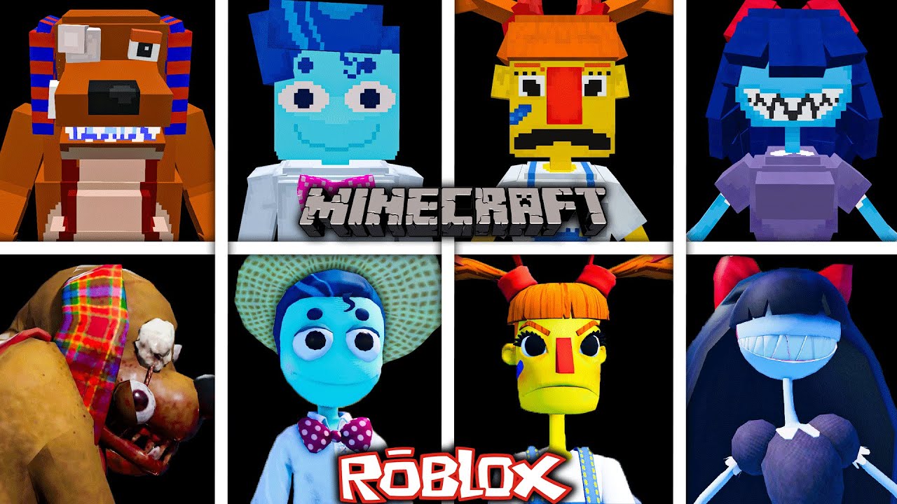 ROBLOX Threadville 🧵 - ALL JUMPSCARES vs MINECRAFT - YouTube