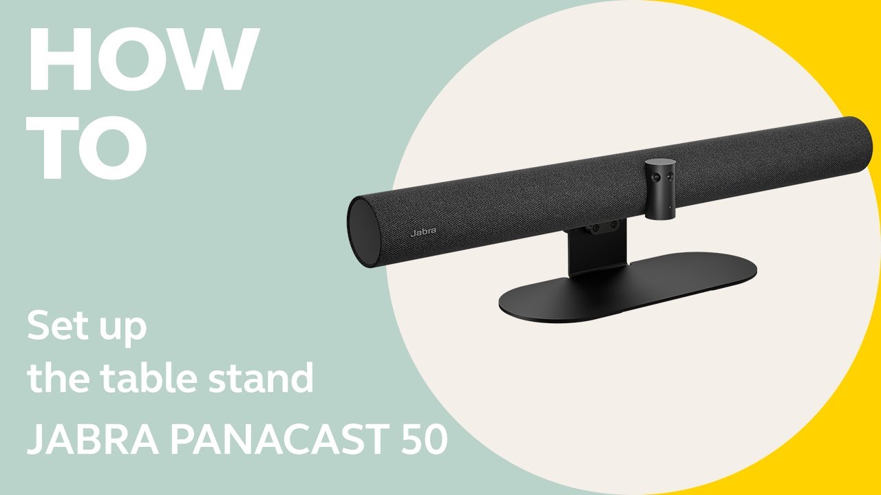 Jabra PanaCast 50: How to set up the table stand | Jabra Support - YouTube