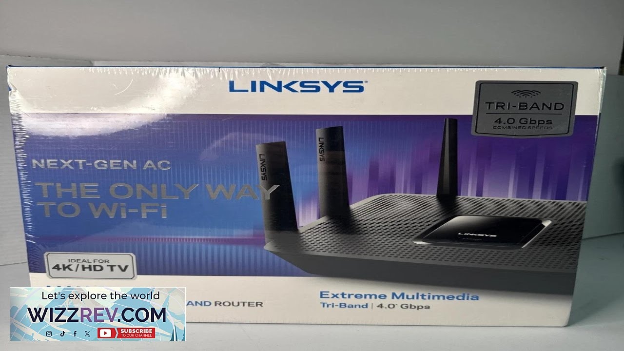 Linksys Max Stream AC4000 MU MIMO Wi Fi Tri Band Router (EA9300) NEW ...