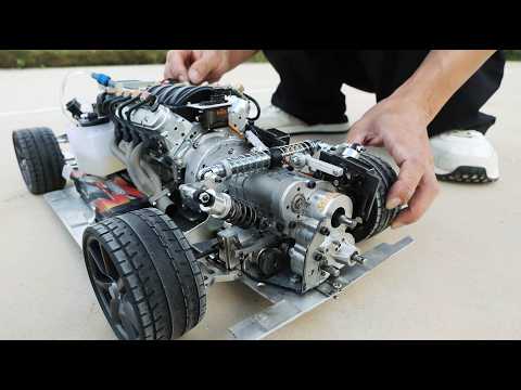 I Built a RC Car with a LS V8 Engine | Assembly and RUN a Miniature V8 Engine!