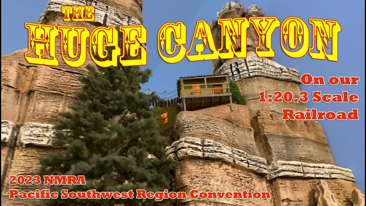 Scenery on the HUGE CANYON on our 1:20.3 Scale Model Railroad - YouTube