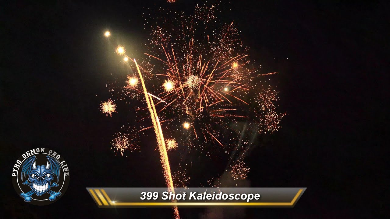 399 Shot Kaleidoscope by Pyro Demon Fireworks - Pro Line - YouTube
