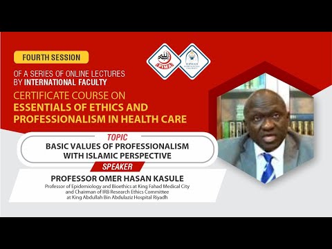 Basic Values of Professionalism with Islamic Perspective || Professor ...
