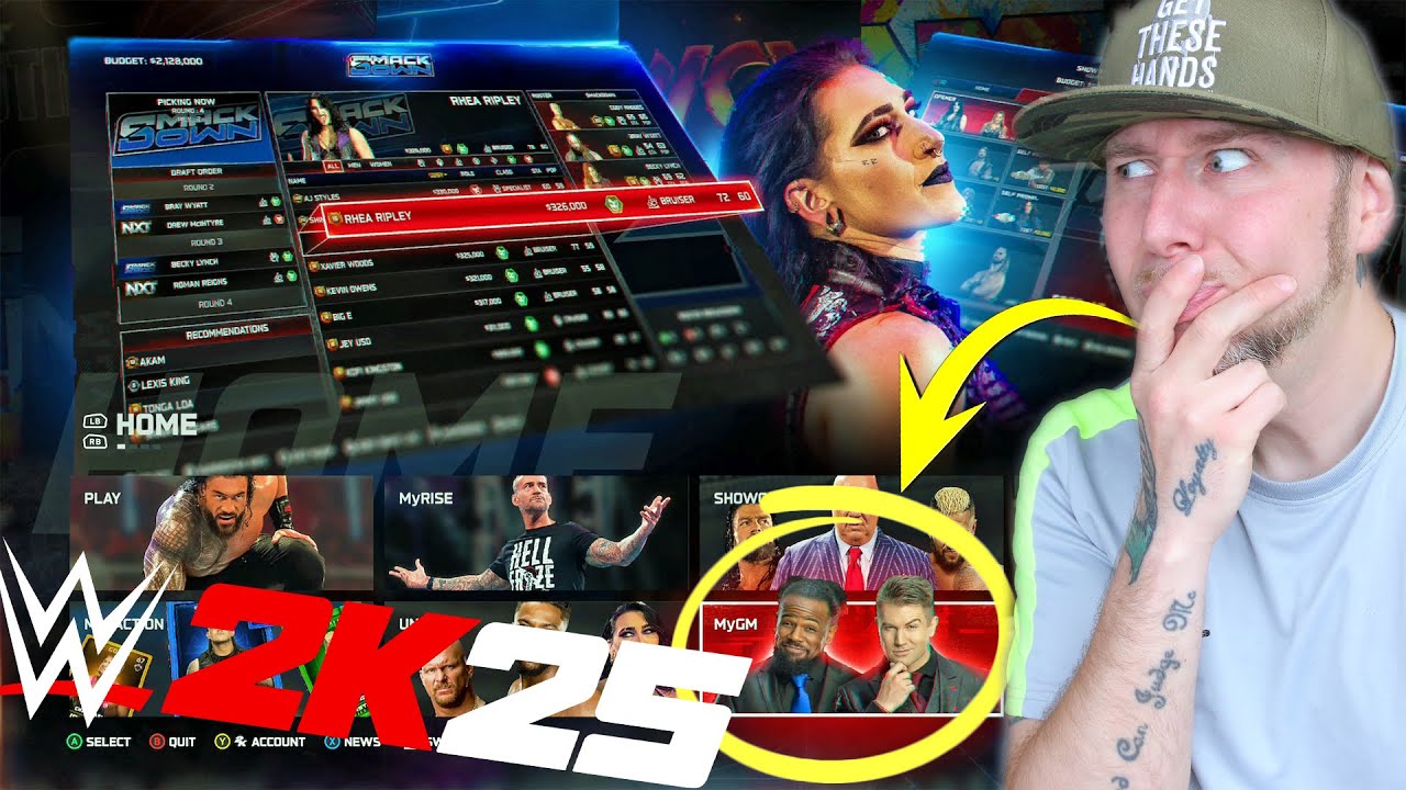 WWE 2K25 FIRST LOOK AT GM MODE with DRAFT PICKS - YouTube