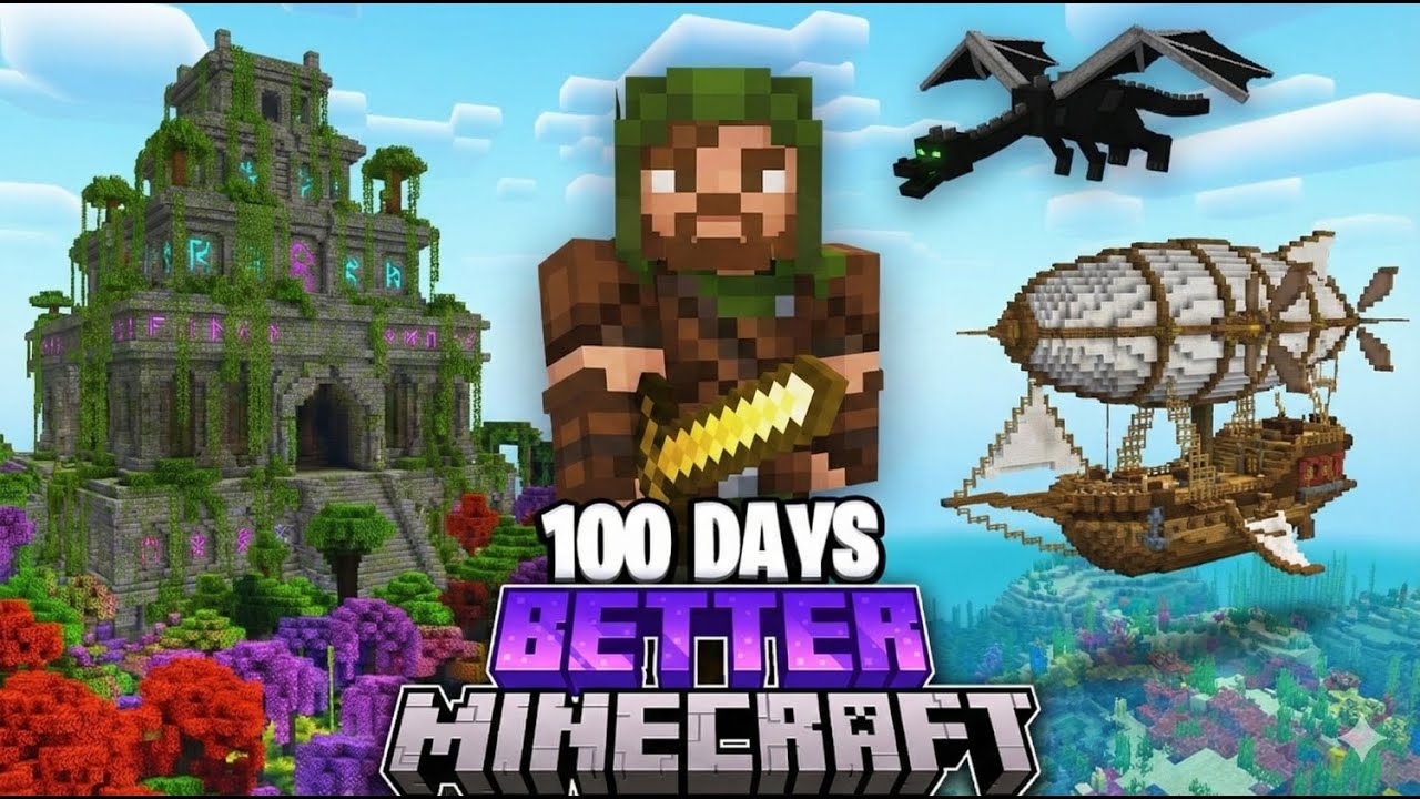 I Survived 100 Days in Better Minecraft Mod (Hindi) - YouTube
