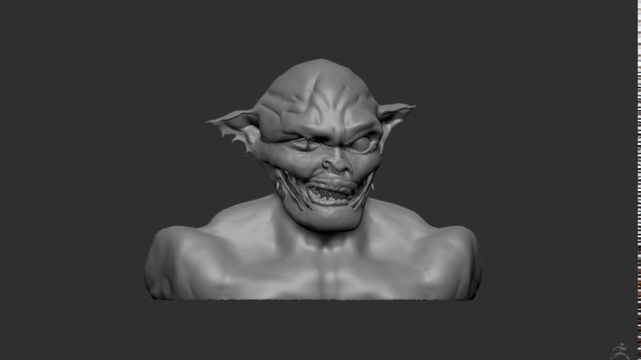 Zbrush - Sculpture Orc Head - YouTube